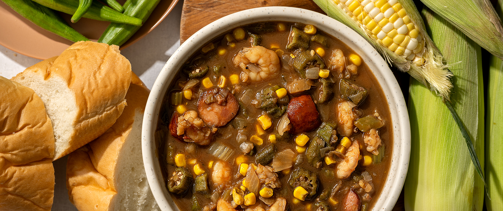 Shrimp, Sausage, Corn & Okra Stew Recipe • Rouses Supermarkets
